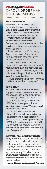 CAROL VORDERMAN, STILL SPEAKING OUT - PressReader