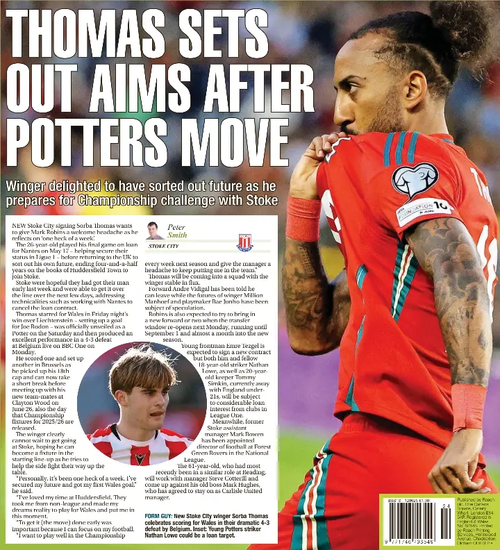 THOMAS SETS OUT AIMS AFTER POTTERS MOVE - PressReader