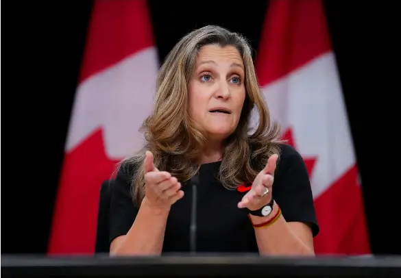 Freeland to step down in ' coming weeks' after accepting role advising ...