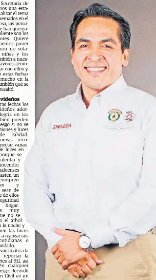 Navarrete Cuevas llama a la población a prevenir, a decir no al uso de la pirotecnia - PressReader