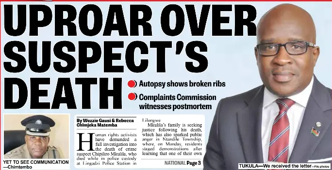 UPROAR OVER SUSPECT’S DEATH - PressReader