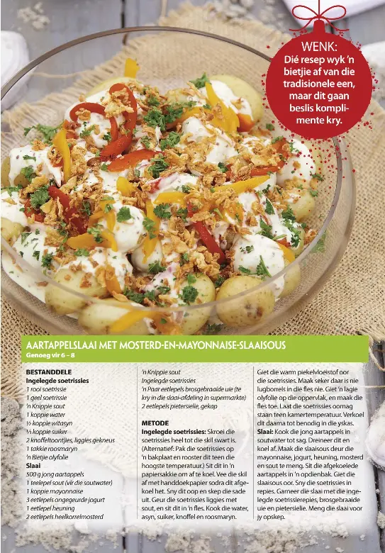 AARTAPPELS­LAAI MET MOSTERD-EN-MAYONNAISE-SLAAISOUS - PressReader