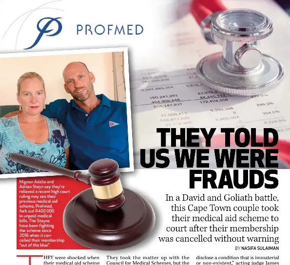 Couple take medical aid to court - PressReader
