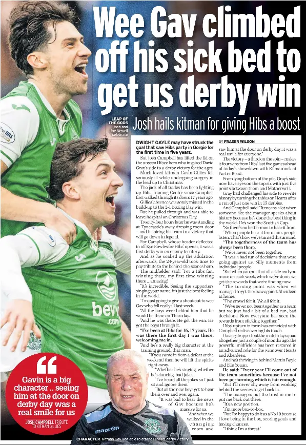 Wee Gav climbed off his sick bed to get us derby win - PressReader