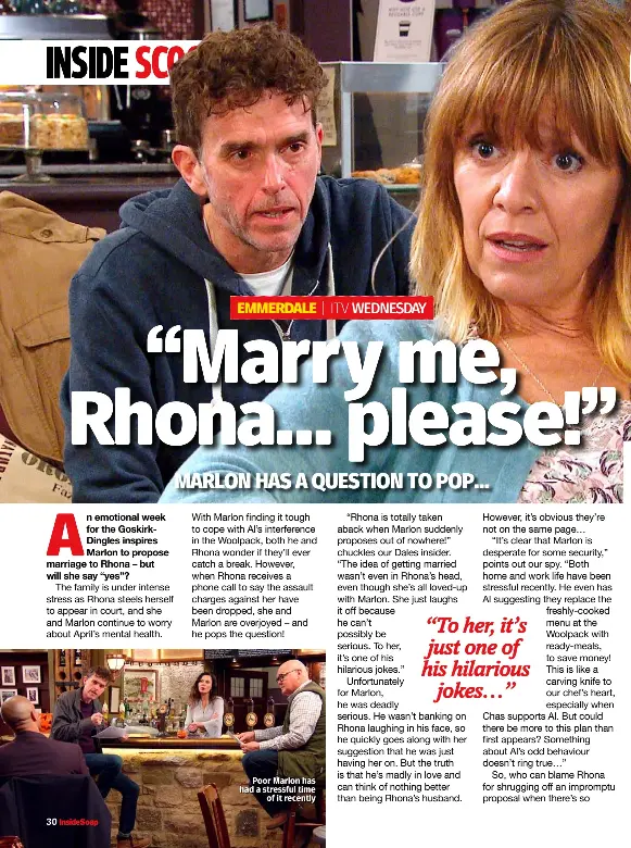 Marlon pops the question! - PressReader