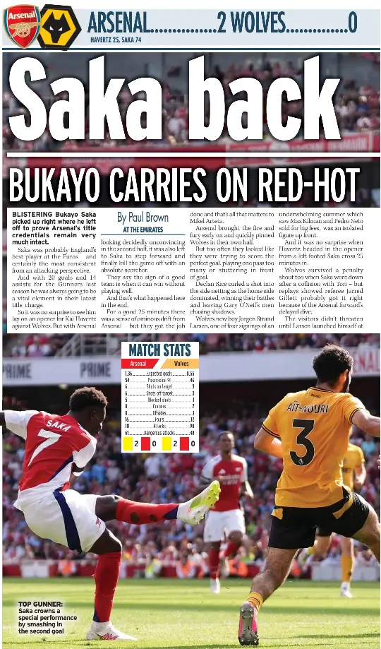 Saka back & cracking - PressReader