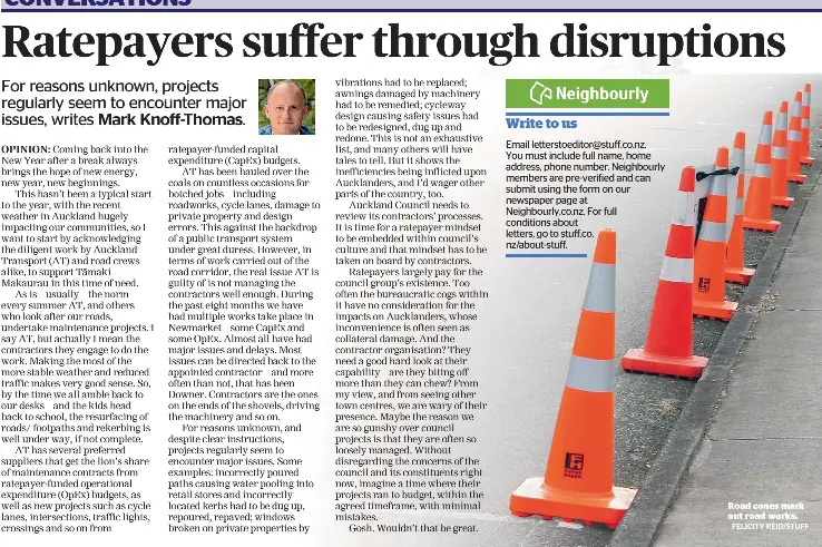 Ratepayers suffer through disruption­s - PressReader