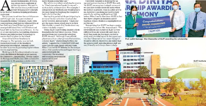 ‘SLIIT is helping to develop my capabiliti­es in realising my dreams ...