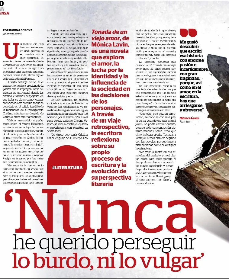 ‘Nunca he querido perseguir lo burdo, ni lo vulgar’ - PressReader