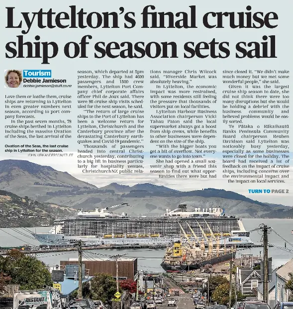 Lyttelton’s final cruise ship of season sets sail - PressReader