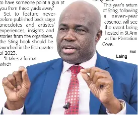 Isaiah Laing penning Sting book - PressReader