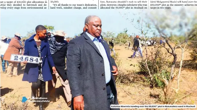 We achieved 100,000 plots without resources – Mzwinila - PressReader