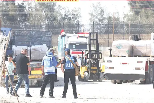 Aid rolls into Gaza as border crossing opens - PressReader