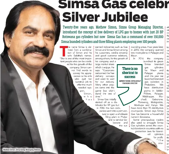 Simsa Gas celebrates Silver Jubilee - PressReader