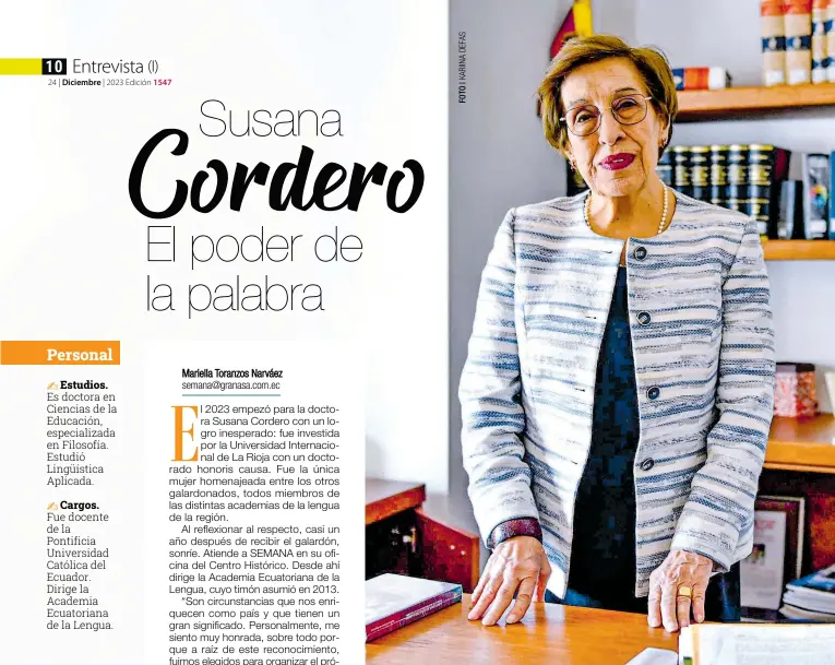 Susana Cordero El poder de la palabra - PressReader