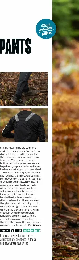 ENDURA MT500 WATERPROOF BIB PANTS - PressReader