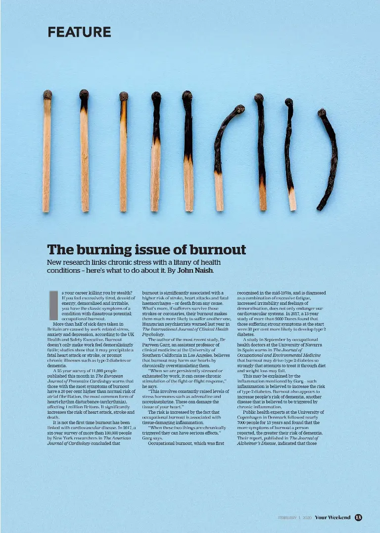The burning issue of burnout - PressReader