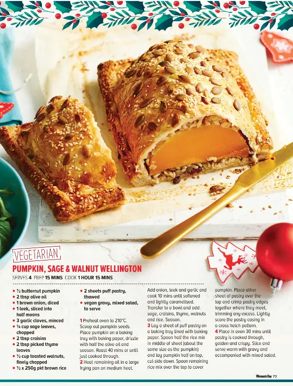 PUMPKIN, SAGE & WALNUT WELLINGTON - PressReader