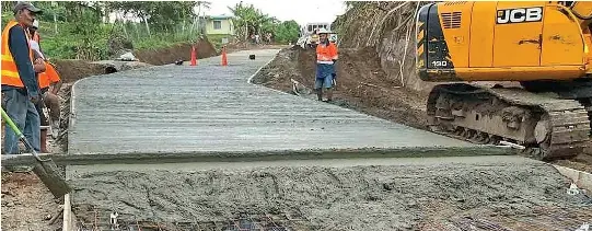 FRA builds concrete pavement at Delaikoro Rd, Koro Island - PressReader