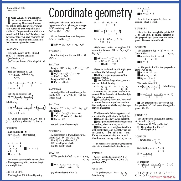 Coordinate geometry - PressReader