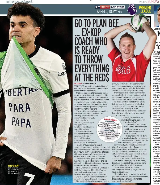 GO TO PLAN BEE ... EX-KOP COACH WHO IS READY TO THROW EVERYTHING AT THE REDS - PressReader