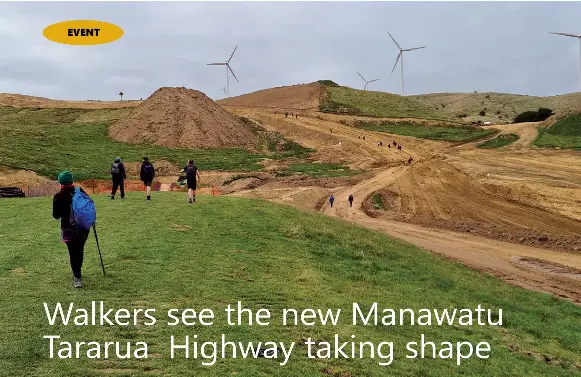 Event: Walkers see the new Manawatu Tararua Highway taking shape ...