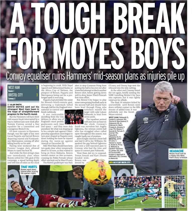 A TOUGH BREAK FOR MOYES BOYS - PressReader