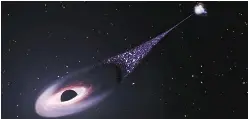 Runaway black hole creating trail of new stars – - PressReader