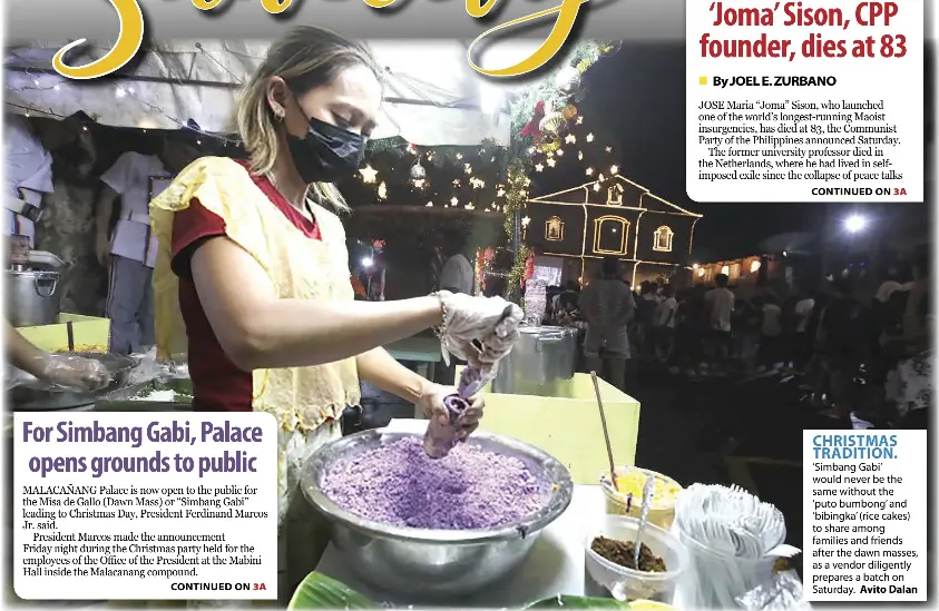For Simbang Gabi, Palace opens grounds to public - PressReader