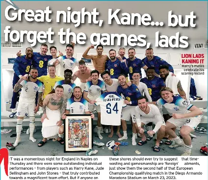 Great night, Kane... but forget the games, lads - PressReader