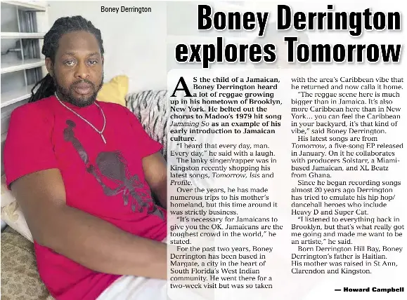 Boney Derrington explores Tomorrow - PressReader
