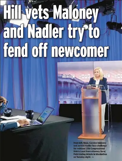 Hill vets Maloney and Nadler try to fend off newcomer - PressReader