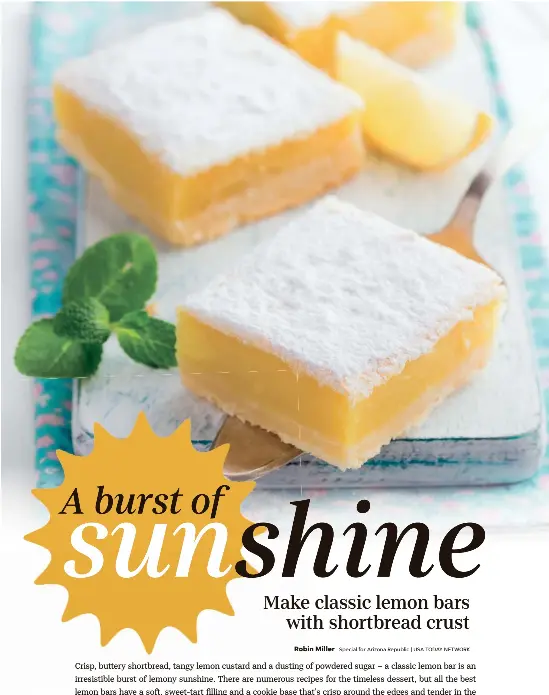 A sunshine burst of Make classic lemon bars with shortbread crust - PressReader