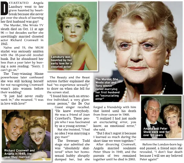 ANGELA LANSBURY’S GAY HEARTBREAK! - PressReader