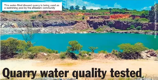 Quarry water quality tested - PressReader