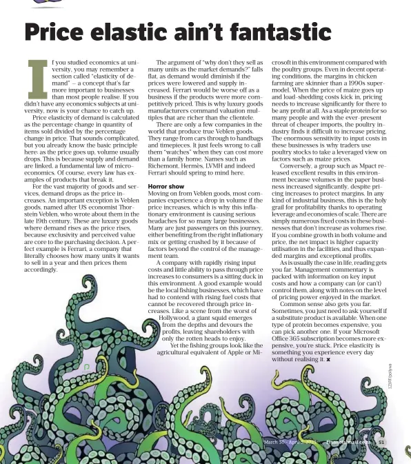 Price elastic ain’t fantastic - PressReader