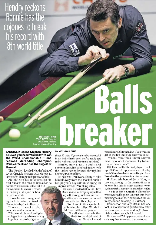 WORLD CHAMPIONSH­IP Balls breaker - PressReader