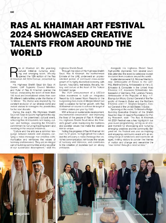 RAS AL KHAIMAH ART FESTIVAL 2024 SHOWCASED CREATIVE TALENTS FROM AROUND THE WORLD - PressReader