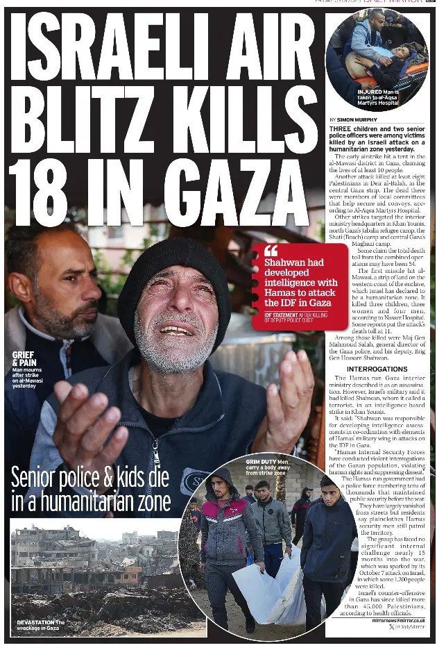 ISRAELI AIR BLITZ KILLS 18 IN GAZA - PressReader