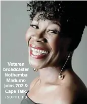 Nothemba Maduma to jazz it up on 702, Cape Talk - PressReader