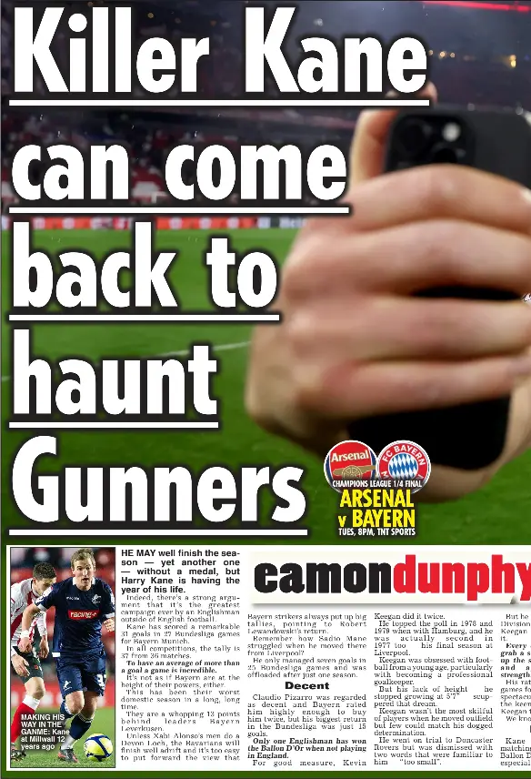 Killer Kane can come back to haunt Gunners - PressReader