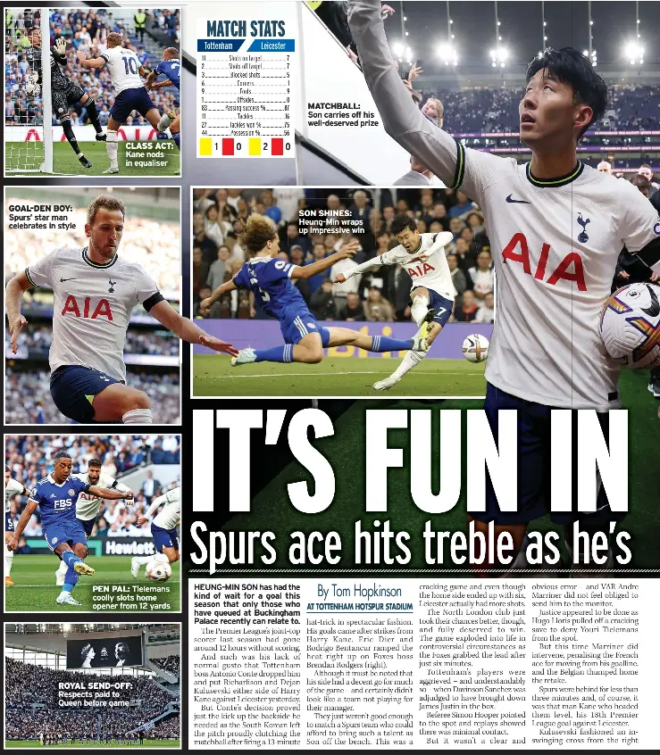 IT’S FUN IN Spurs ace hits treble as he’s THE SON - PressReader