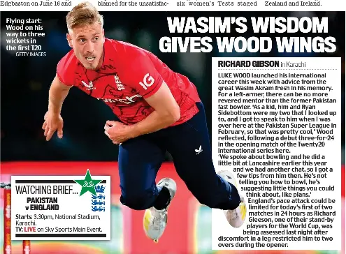 WASIM’S WISDOM GIVES WOOD WINGS - PressReader