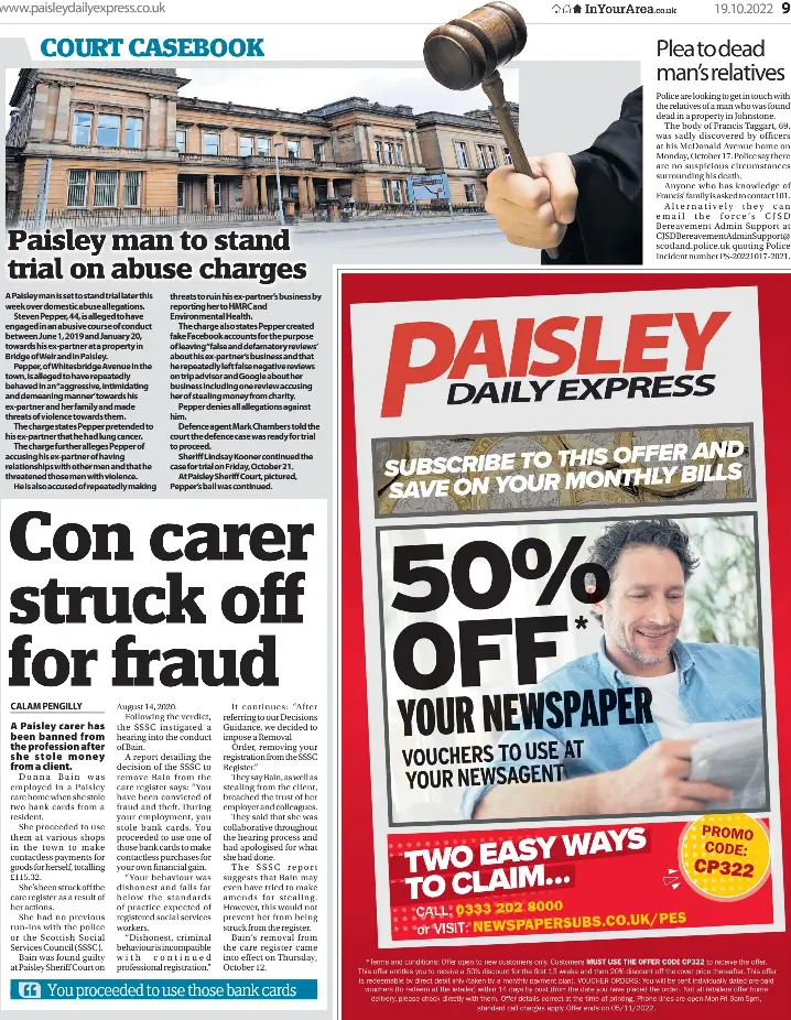 Paisley man to stand trial on abuse charges - PressReader