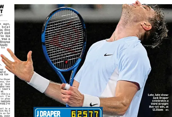 Marathon man Draper banishes fitness fears after another thriller - PressReader