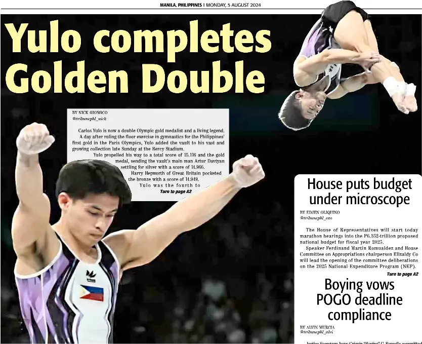 Yulo completes Golden Double - PressReader