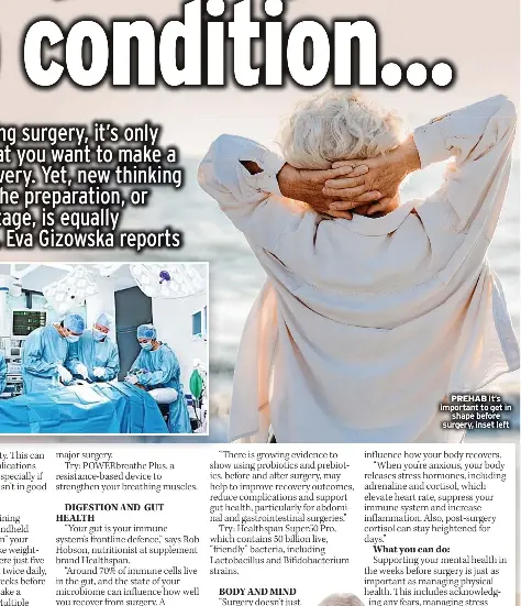 How to get in prime pre-op condition... - PressReader