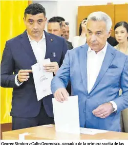 El candidato ultra se impone en la primera vuelta en Rumanía - PressReader