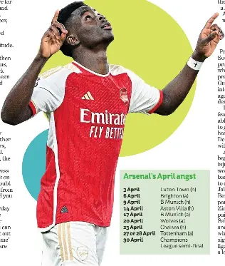 Gunners face testing times as fixture logjam takes effect - PressReader