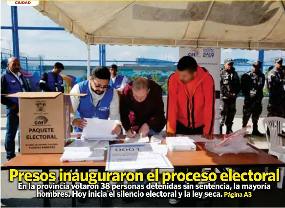 Presos inauguraro­n el proceso electoral - PressReader